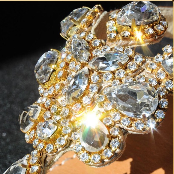 pasha | Shoes | Pasha Mystique Jeweled Wedge Sandals 9 | Poshmark